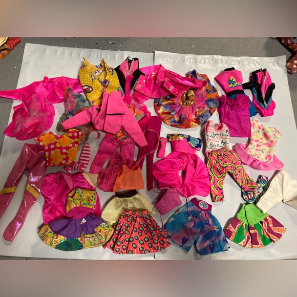 Barbie | Toys | Barbie Fashion Doll Vintage Bright Colors Clothes Lot ...